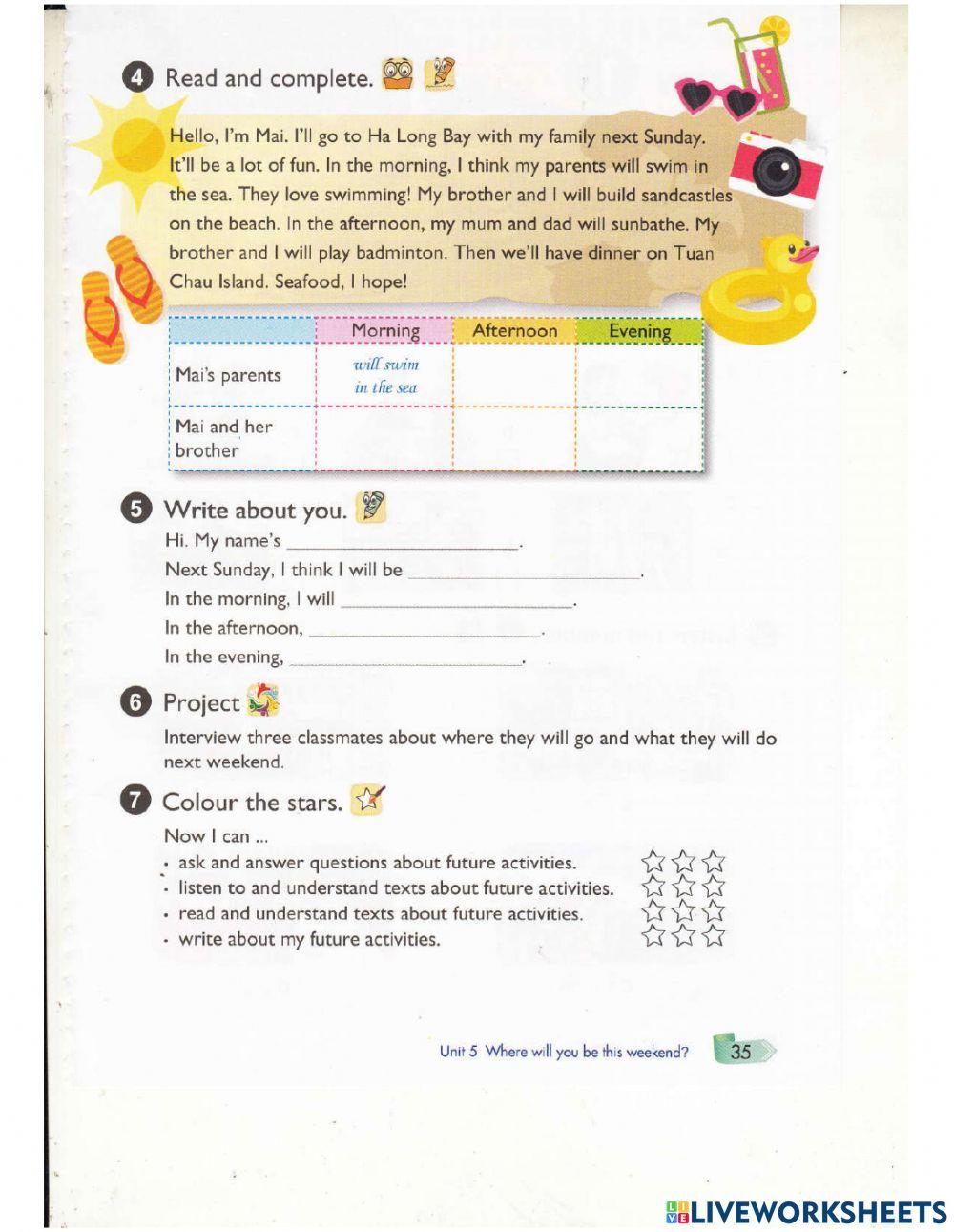 Unit 5-lesson2,3 worksheet | Live Worksheets