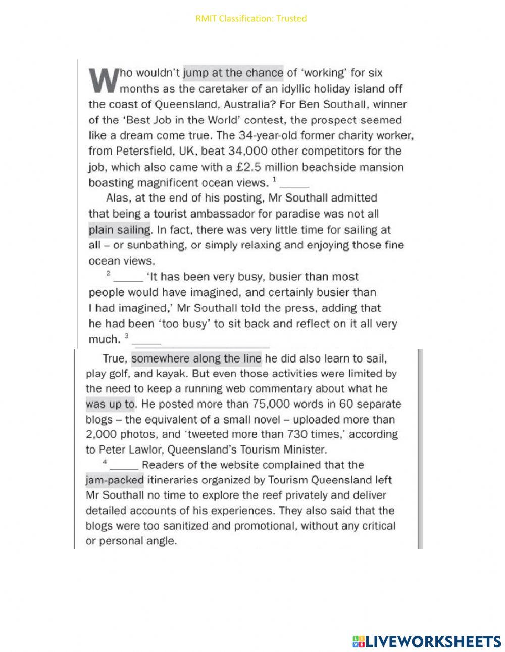 1B Advanced worksheet | Live Worksheets