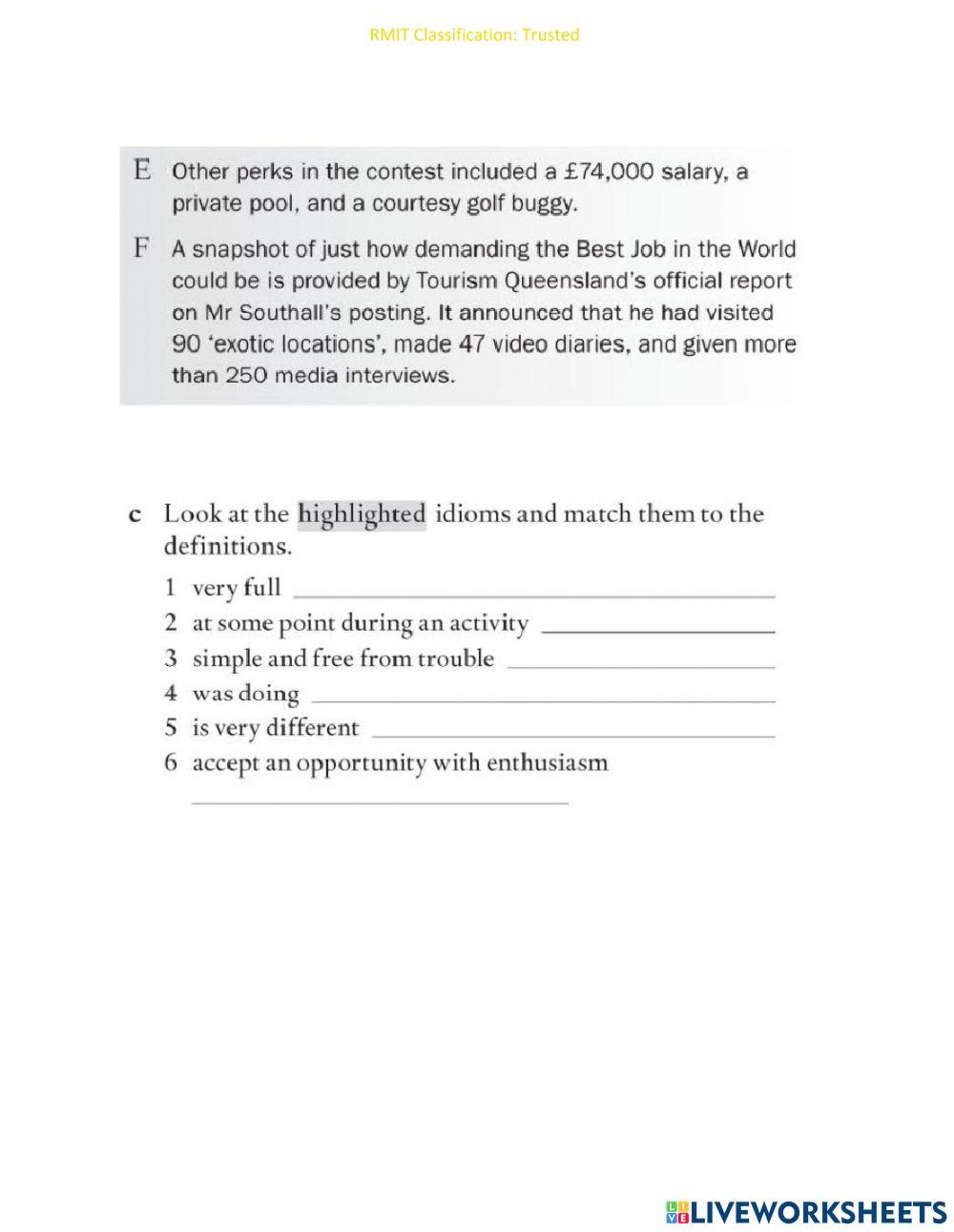 1B Advanced worksheet | Live Worksheets