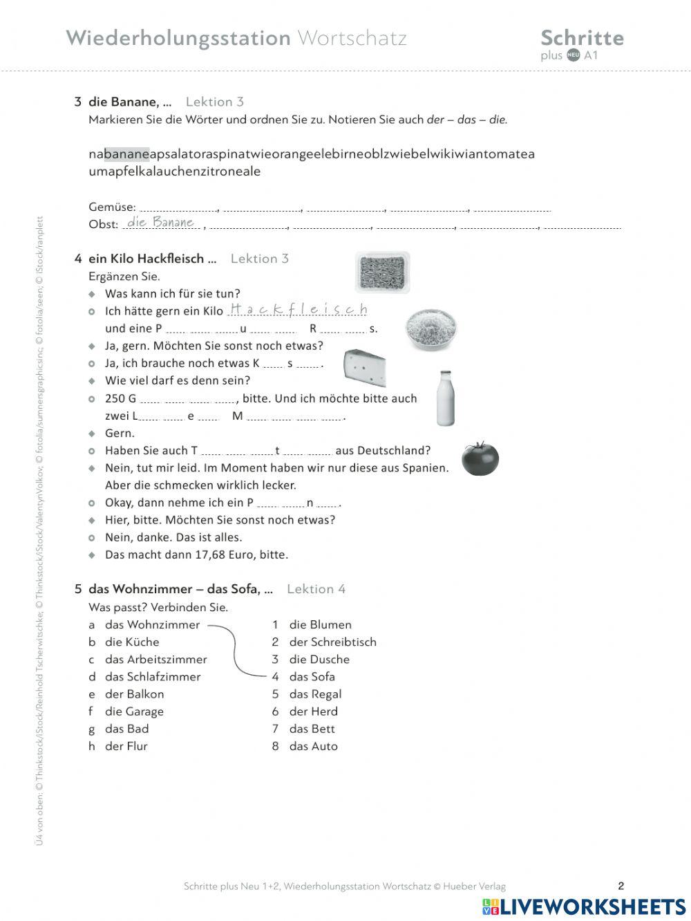 Schritte A1.1 4151746 | Zulma Calvo | Live Worksheets