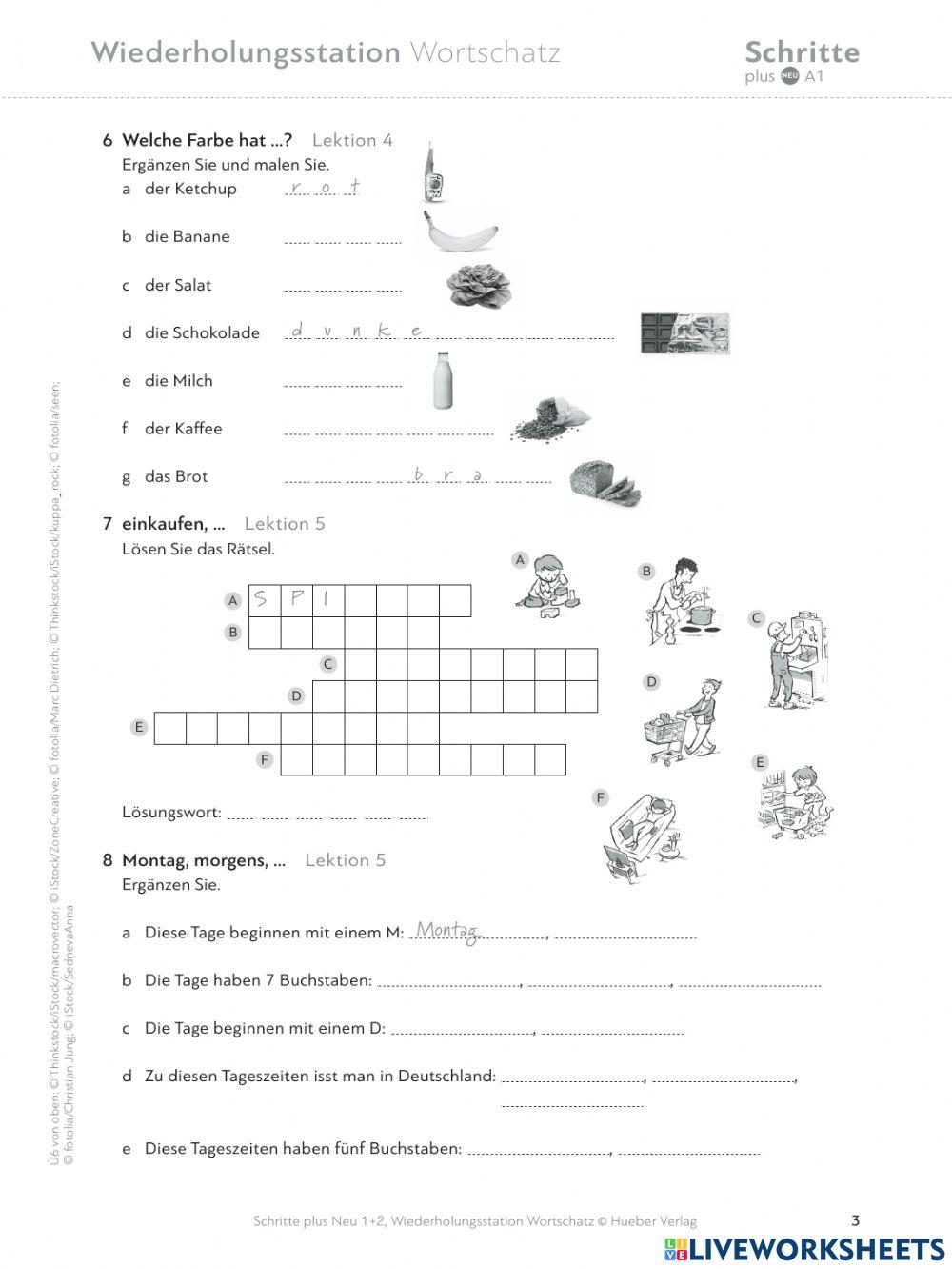 Schritte A1.1 4151746 | Zulma Calvo | Live Worksheets