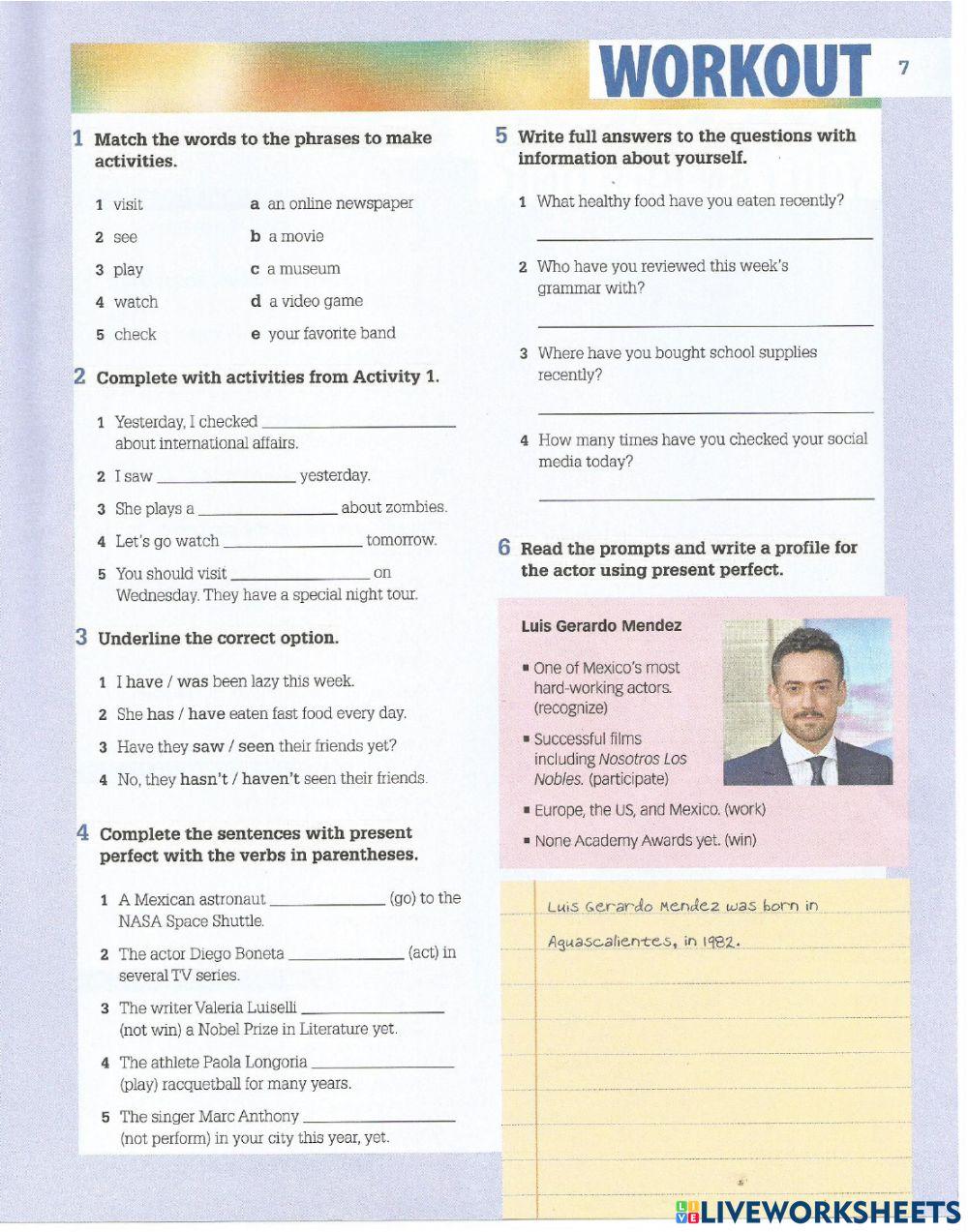 starter e4 | Free Interactive Worksheets | 3997408