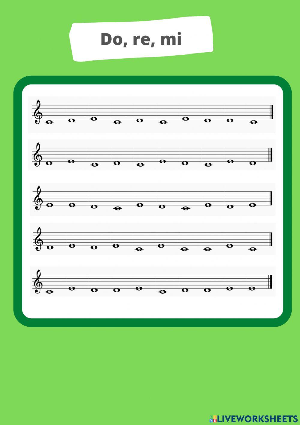 Do, re, mi 1840366 | niki774 | Live Worksheets