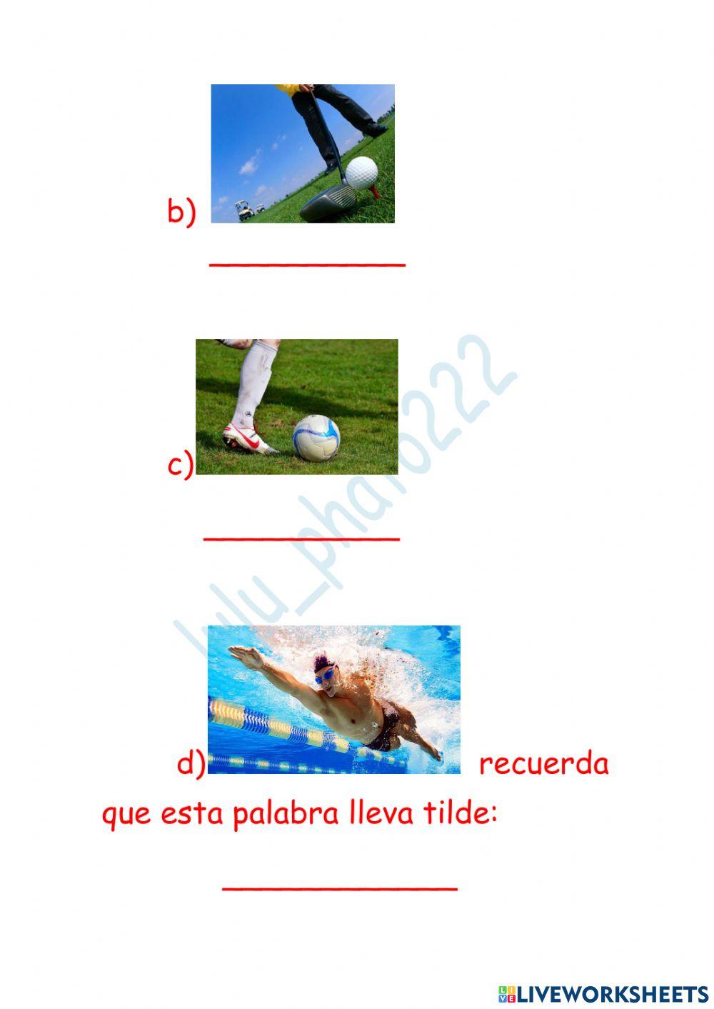 Los deportes | Free Interactive Worksheets | 1840743