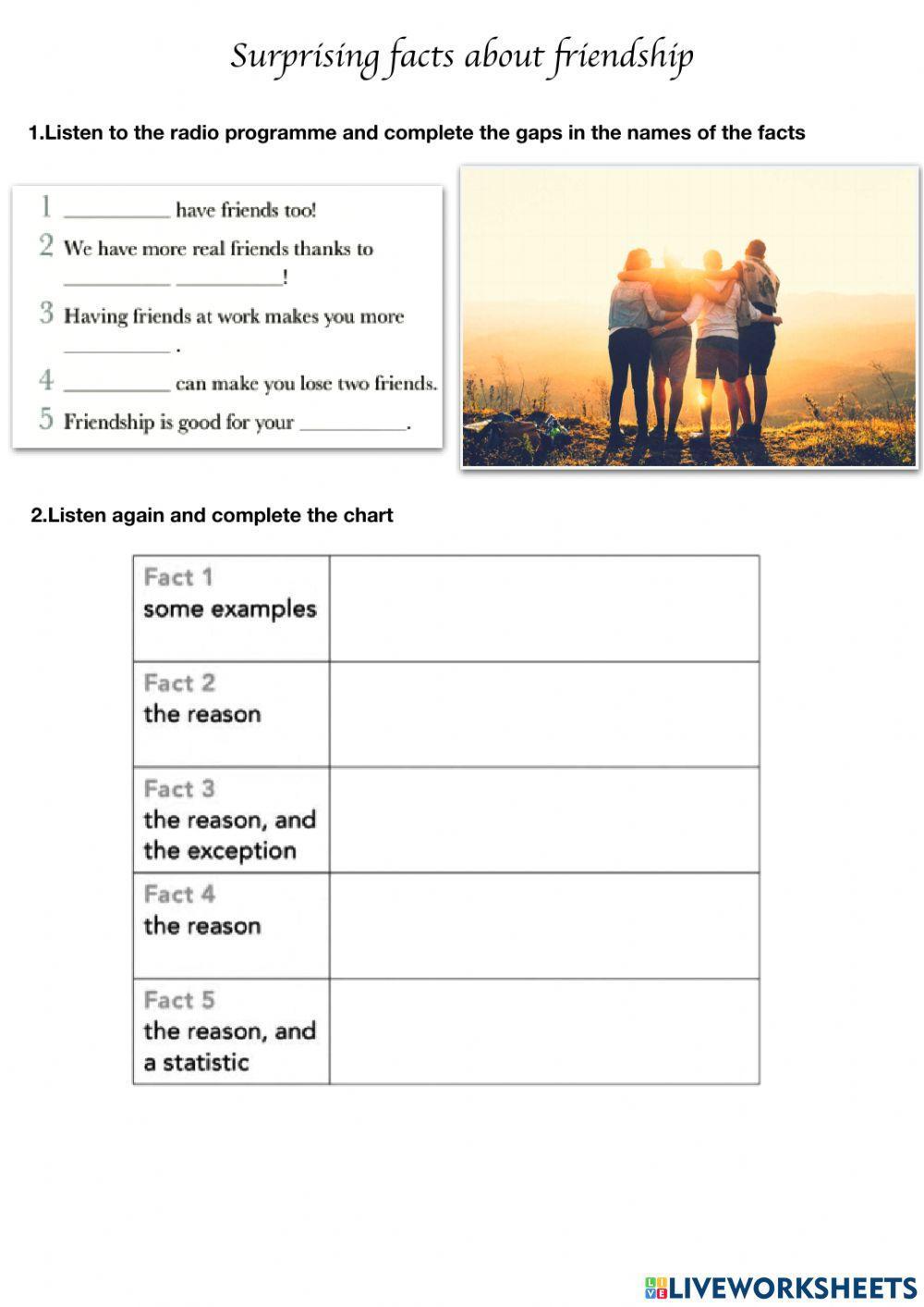 Listening Facts… | Free Interactive Worksheets | 1840852