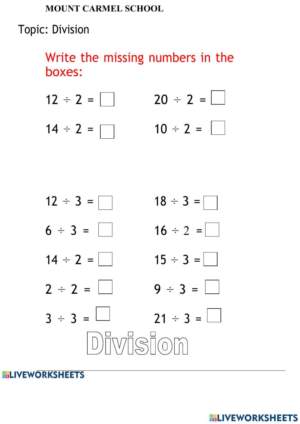 1840885 | Division | grade2f_lovely | LiveWorksheets