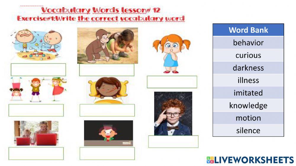 1841058 | Vocabulary Lesson 12 | Eliana Anchundia