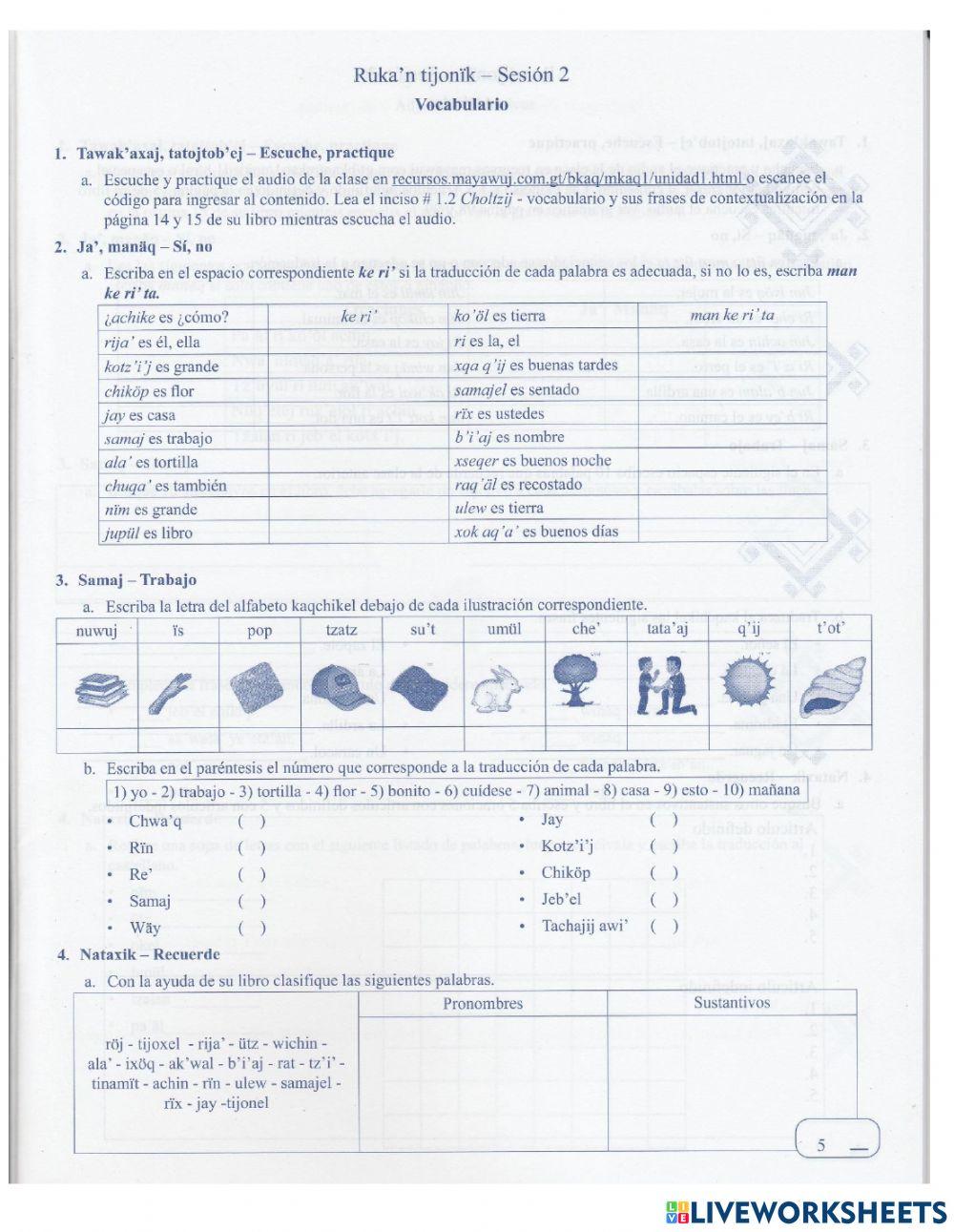 Página 5 recurso 1ro worksheet | Live Worksheets