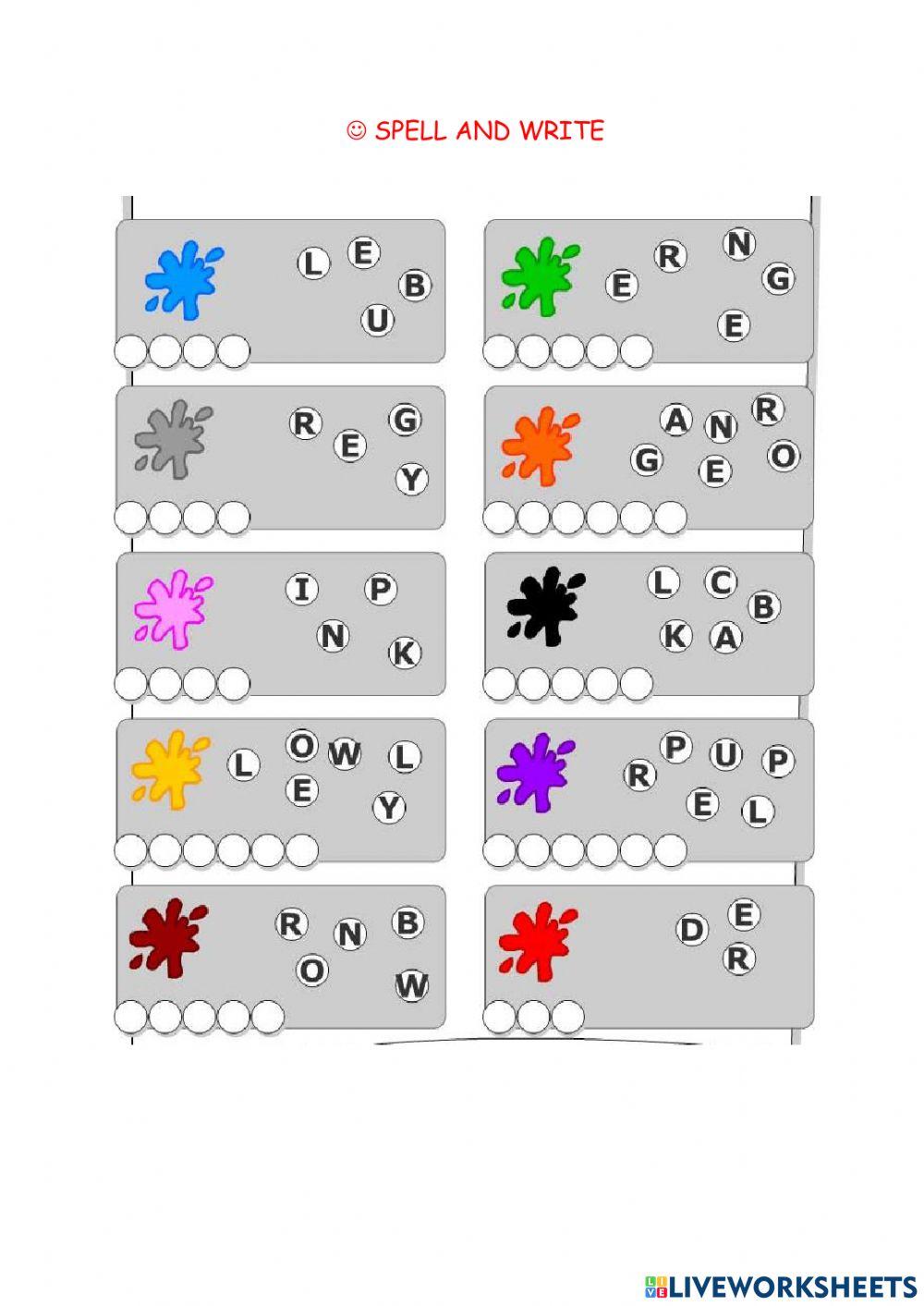 Colors 1842062 | Evelyn Pilay Jose | Live Worksheets