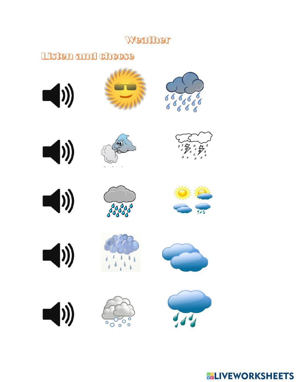 weather online exercise for | Live Worksheets