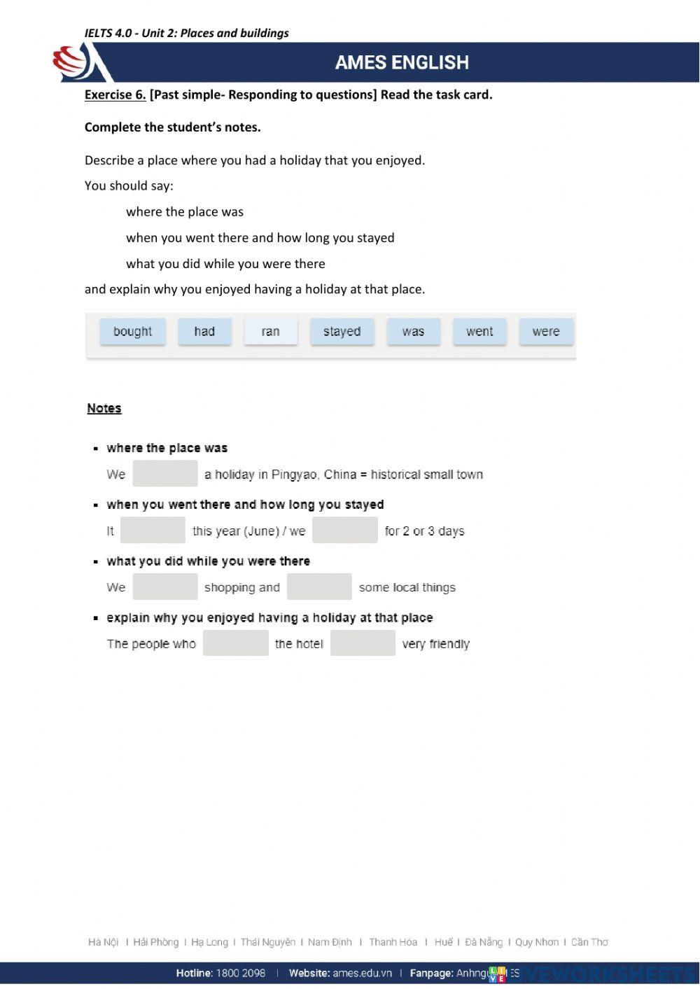 Worksheet U2 Lesson 3 Speaking .DOCX worksheet | Live Worksheets