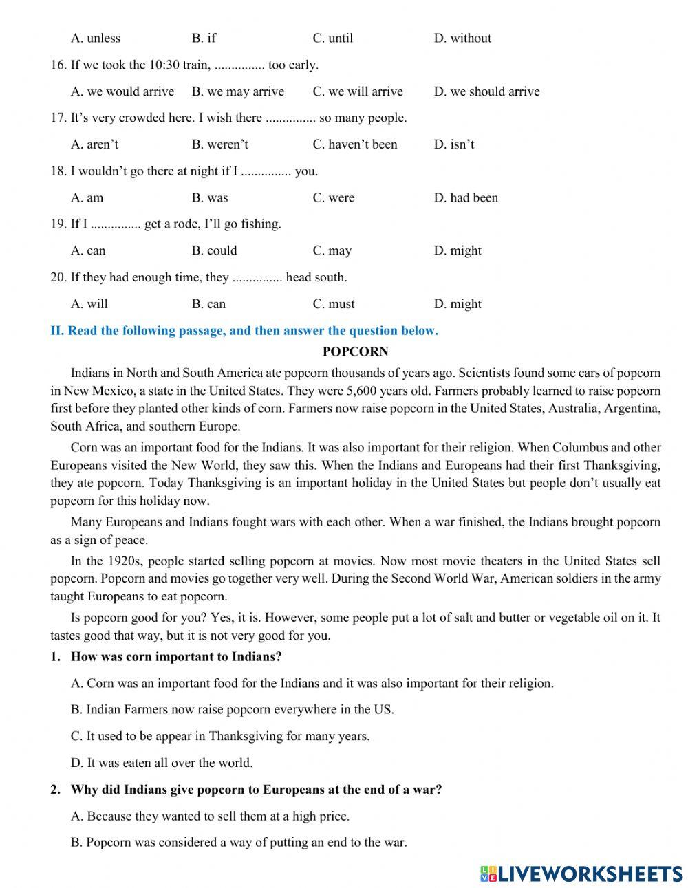 Further practice 2-U7-G9 worksheet | Live Worksheets
