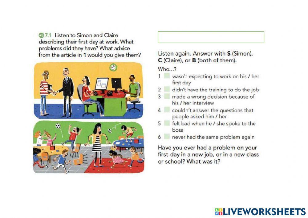 Listening - pro… | Free Interactive Worksheets | 1861861