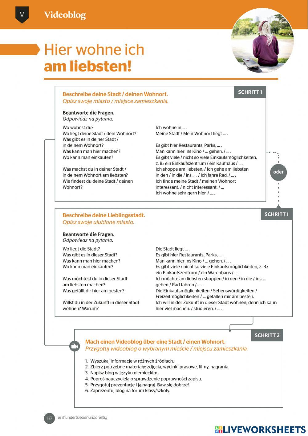 Anne und ihre Stadt online exercise for | Live Worksheets