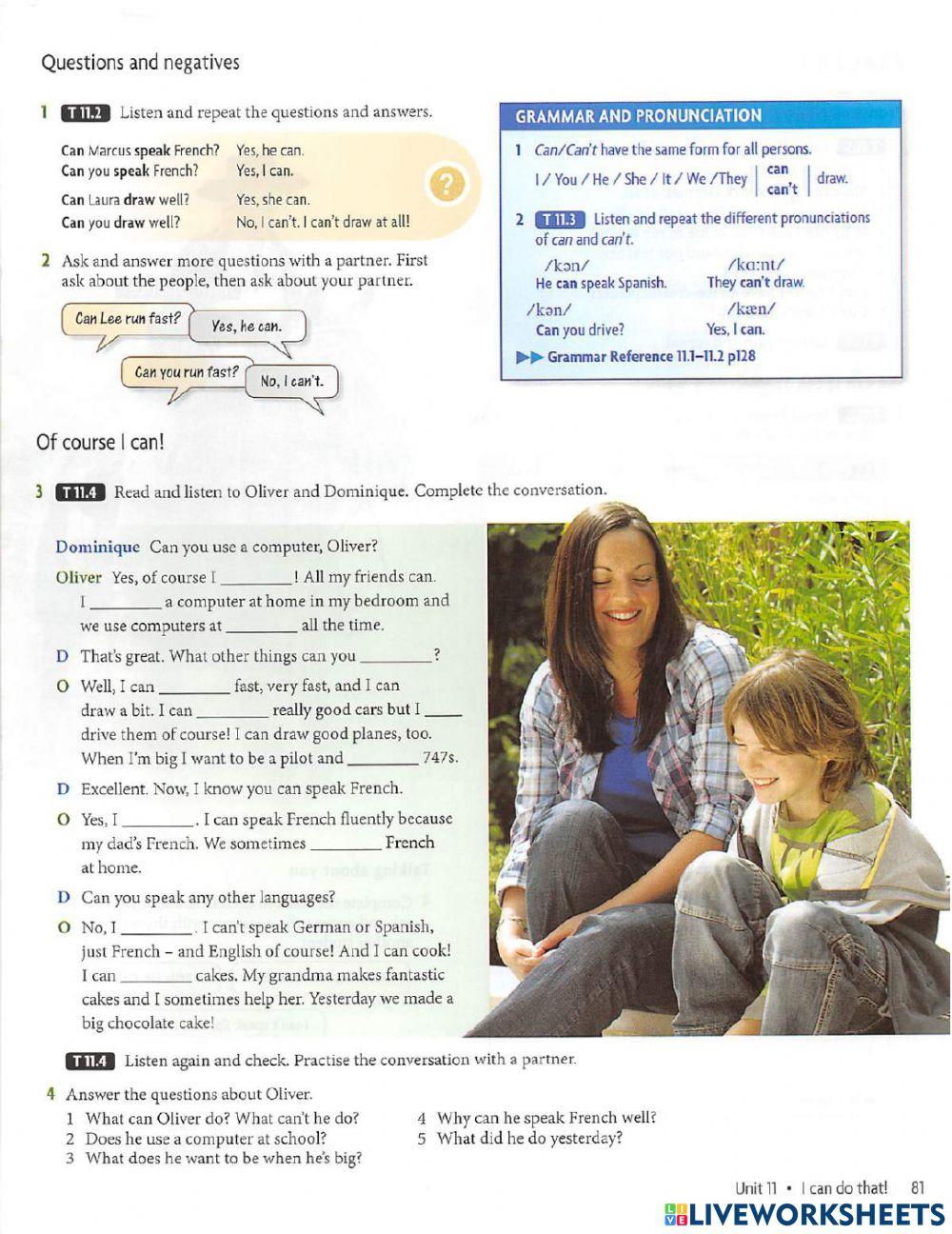 Unit 11 New Headway plus Beginners with audio online exercise for | Live Worksheets