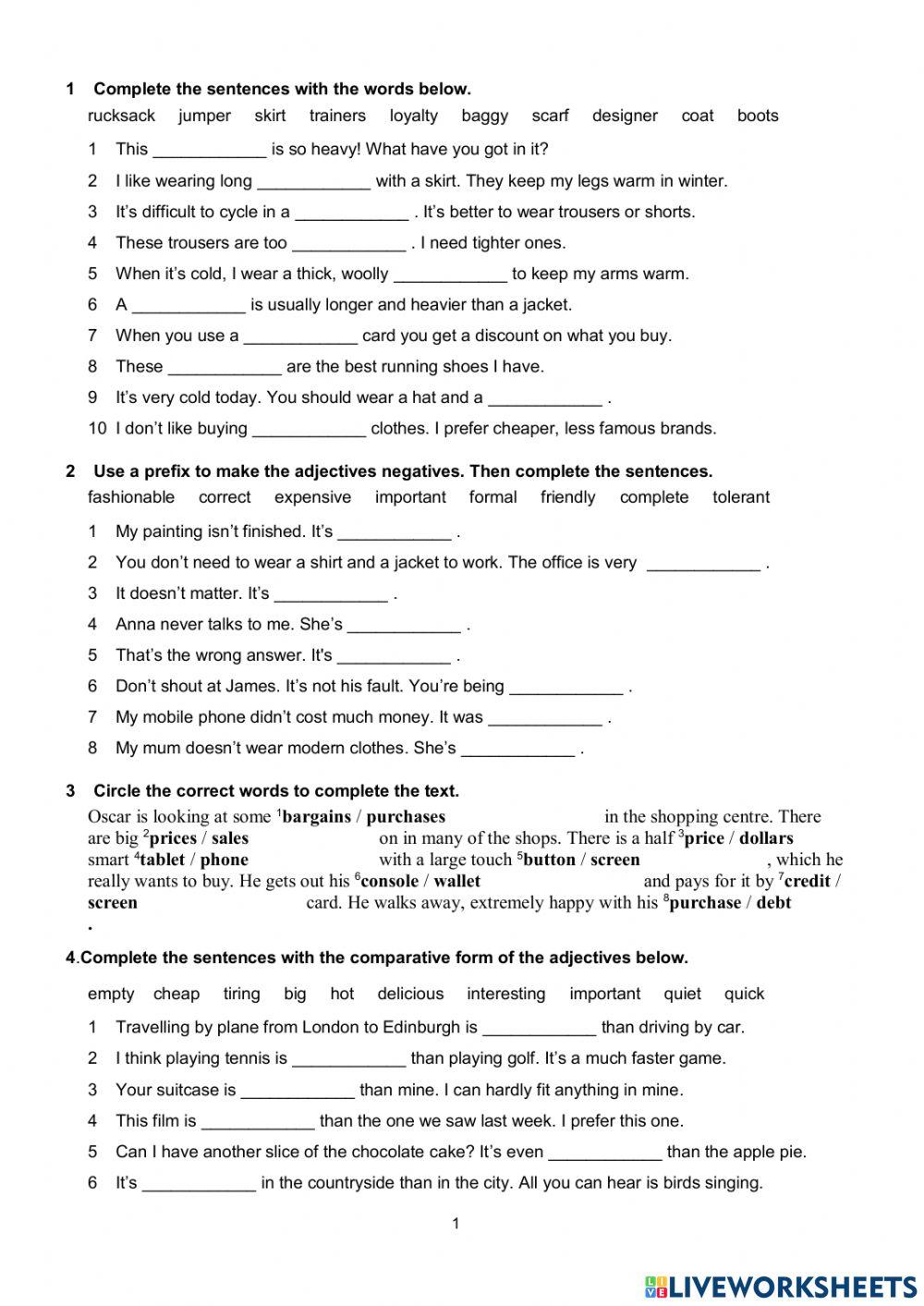TEST 7KL. 02-11 online exercise for | Live Worksheets