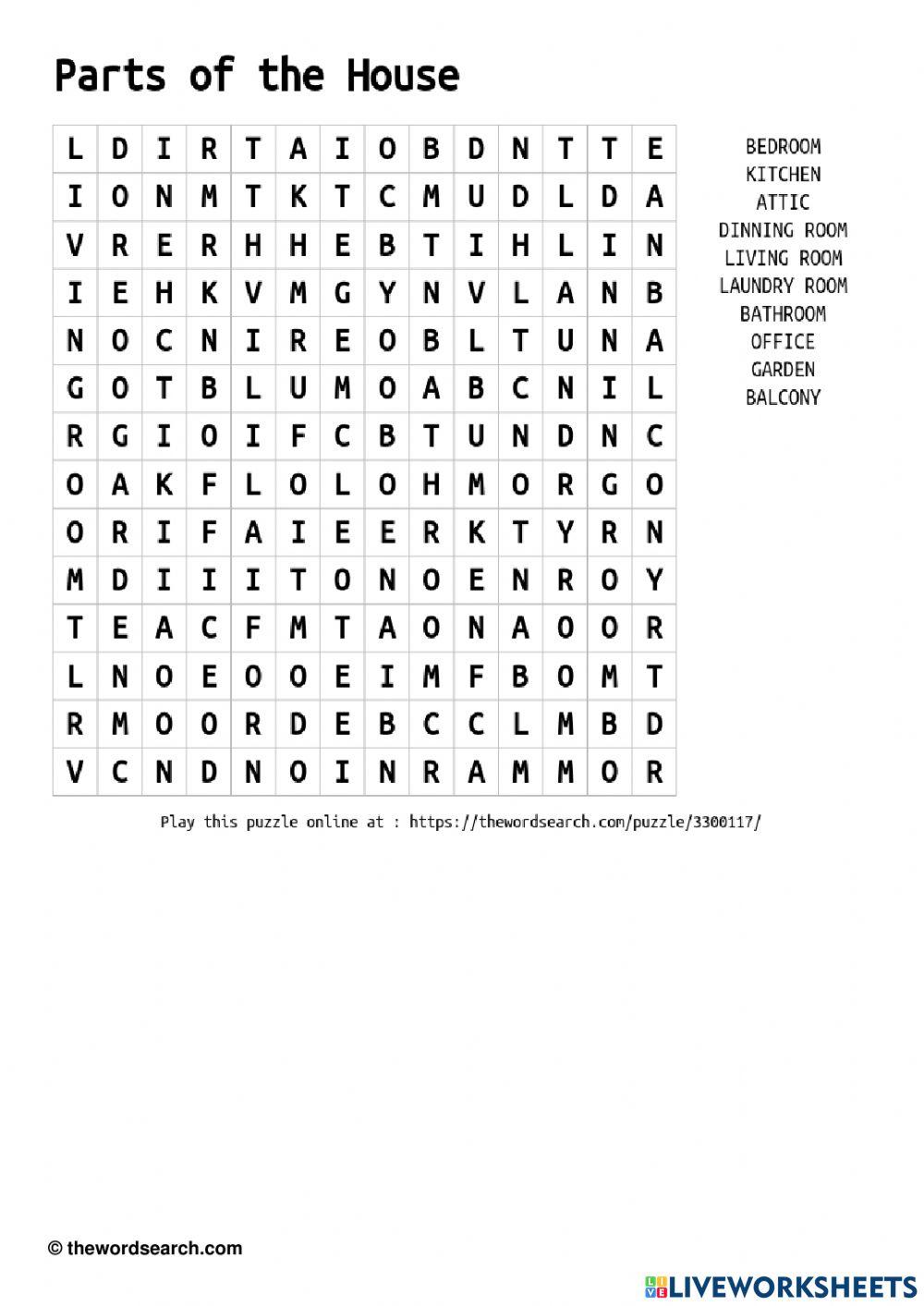 Parts Of The House Online Exercise For Elementary School Live Worksheets parts-of-the-house-online-exercise-for-elementary-school-live-worksheets