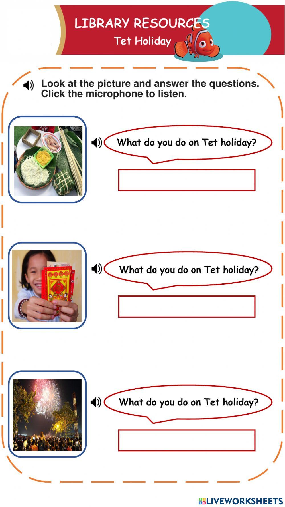 Tet Holiday | Free Interactive Worksheets | 1862907