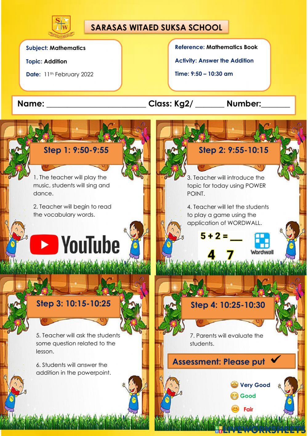 Pdf online activity: Lesson Plan | Live Worksheets