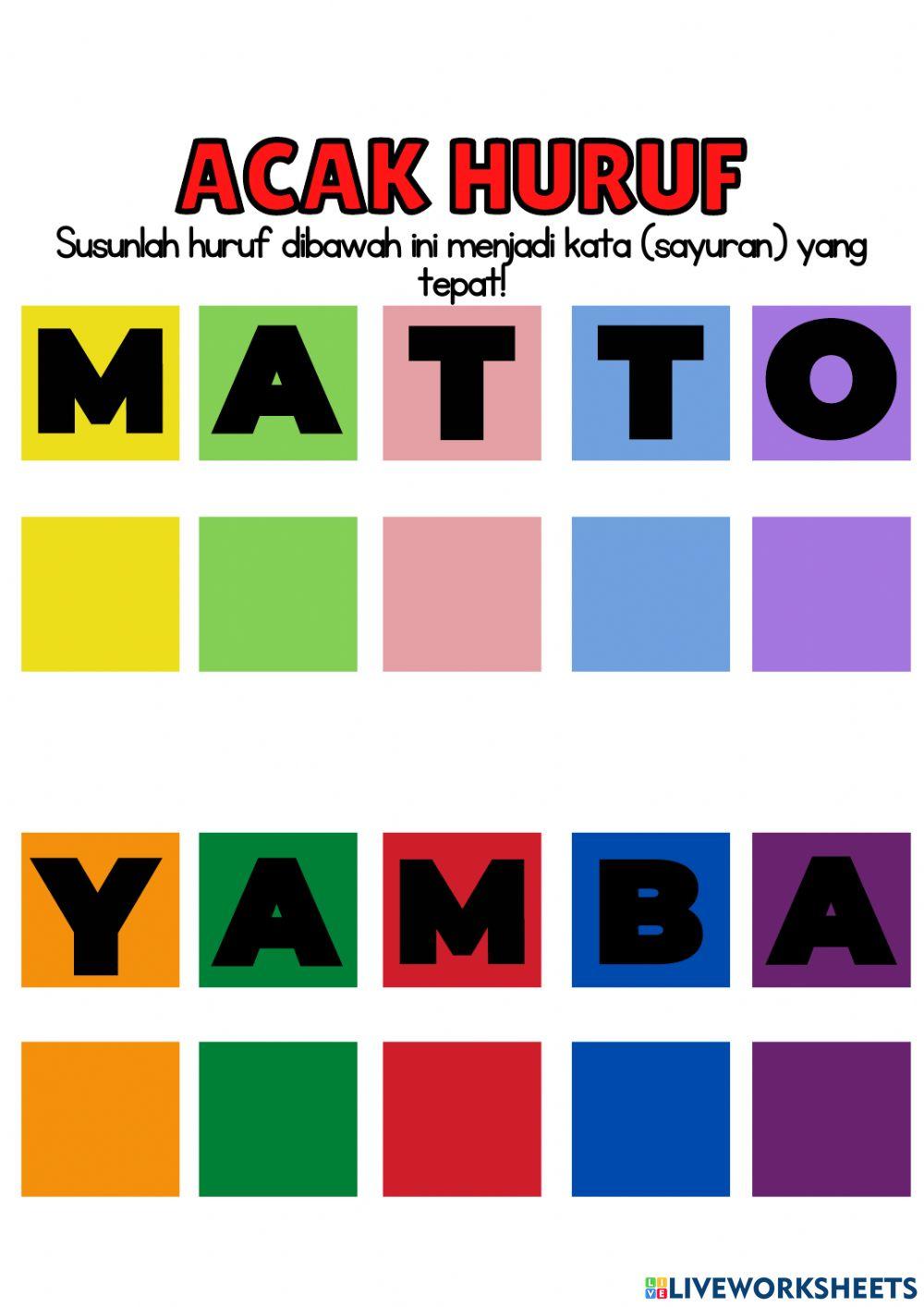 Menghitung dan menghubungkan soal worksheet | Live Worksheets