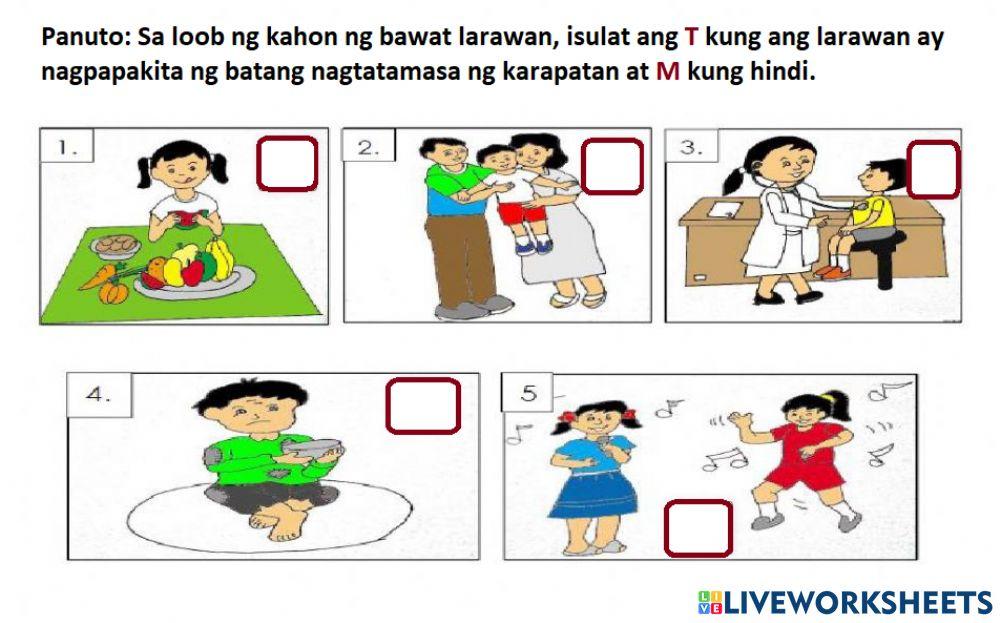 Karapatan At Tungkulin Ng Mga Bata Worksheets - Image to u