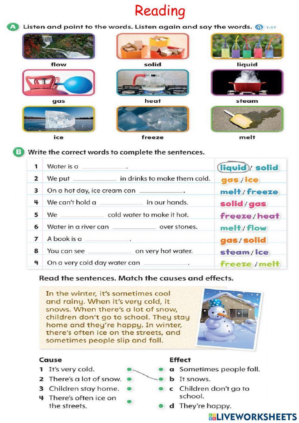 Reading 4 form 1 online exercise for | Live Worksheets