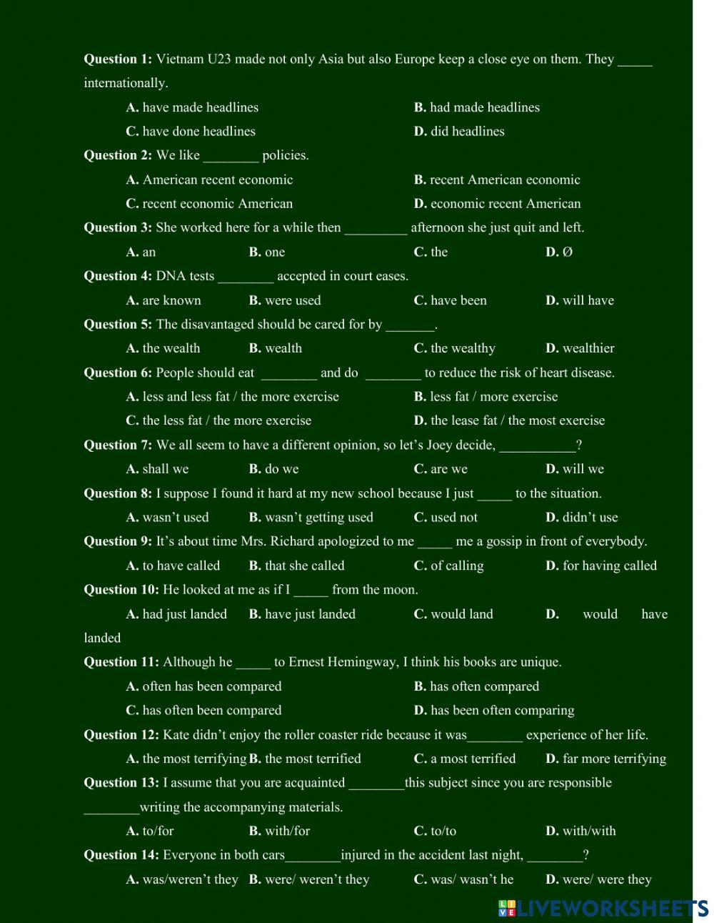 Tuvungnguphap-thno2 worksheet | Live Worksheets