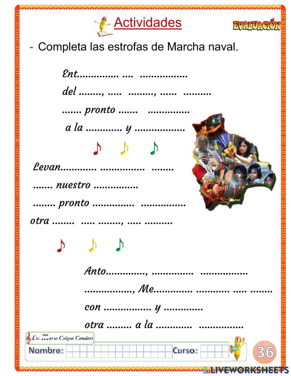 Marcha naval interactive worksheet | Live Worksheets