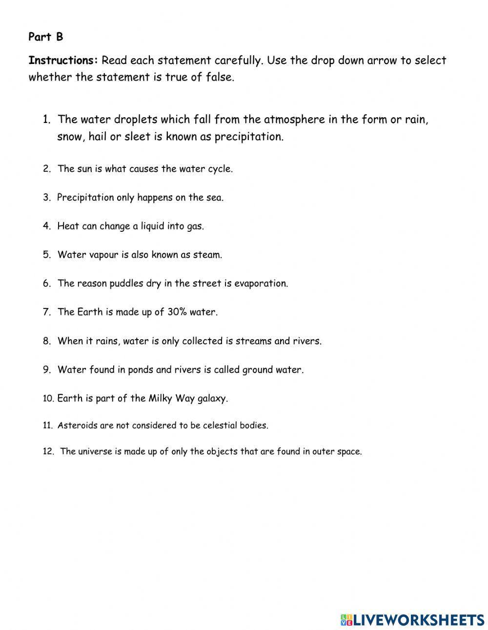 Science and Technology Quiz Grade Four 4155925 | Nympha