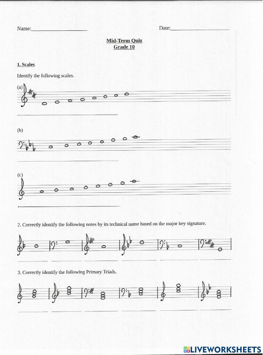 Grade 10 Mid Term Quiz online exercise for | Live Worksheets