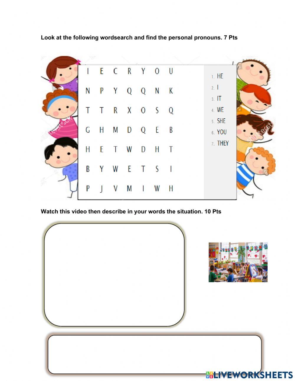 K test worksheet | Live Worksheets