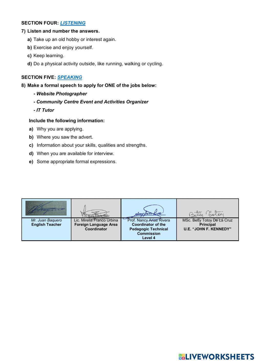 10th lvl 3 (2-2) 2 online exercise for | Live Worksheets