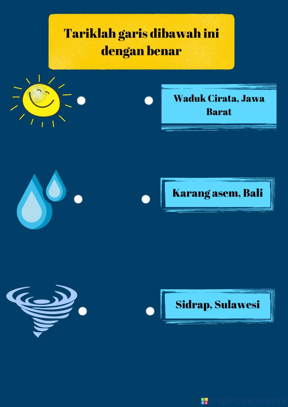 Cuaca Tema 6 Sub 1 worksheet | Live Worksheets