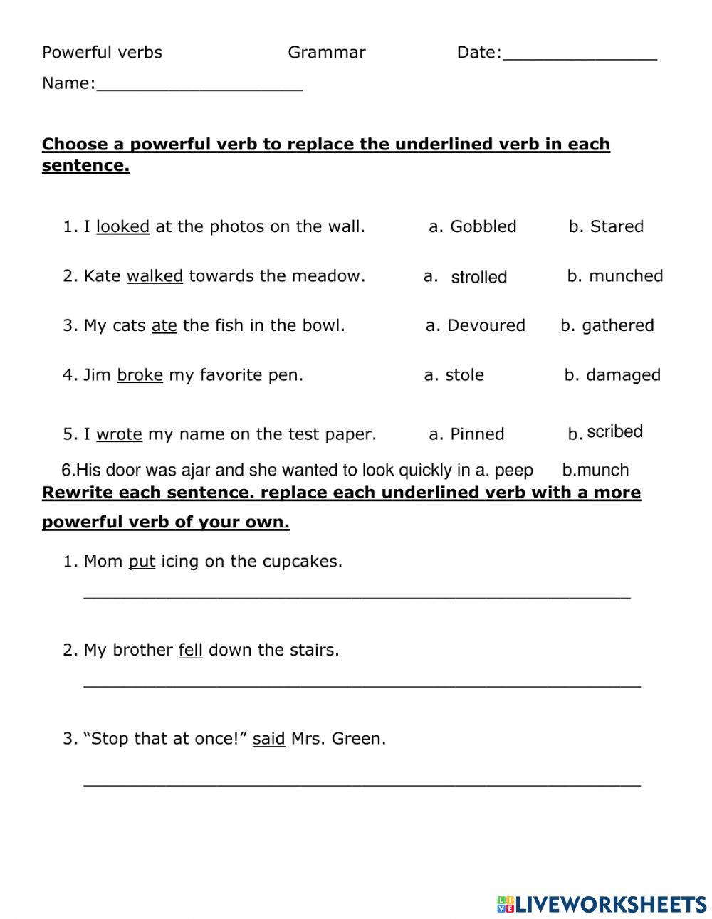 Powerful Verbs Interactive Worksheet Live Worksheets powerful-verbs-interactive-worksheet-live-worksheets