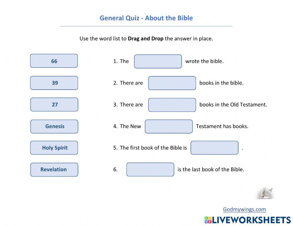 General Bible Quiz Godmywings | Vinette Walker | Live