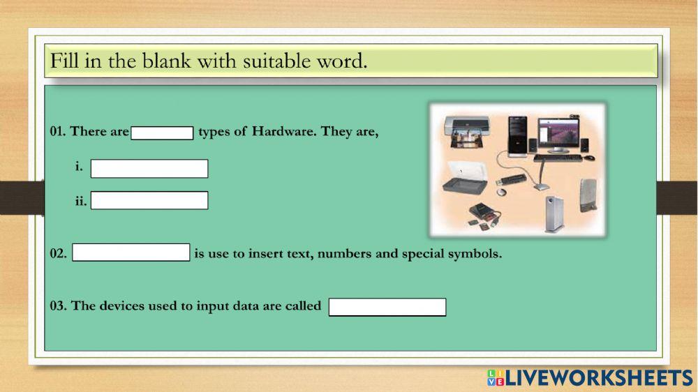 Homework 01 worksheet | Live Worksheets