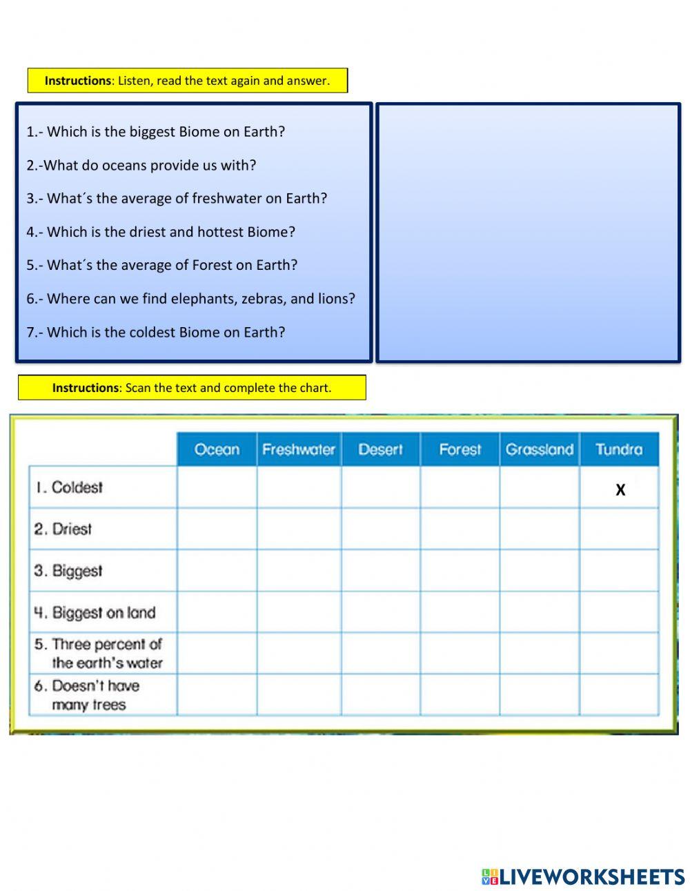 Reading Review Superlatives worksheet | Live Worksheets