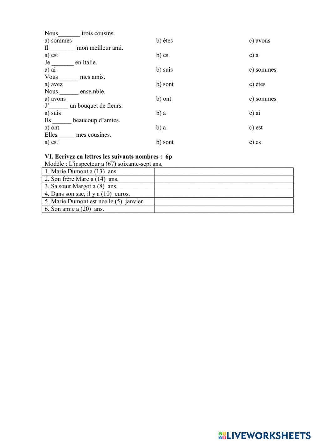 Ma maison | Free Interactive Worksheets | 1868264