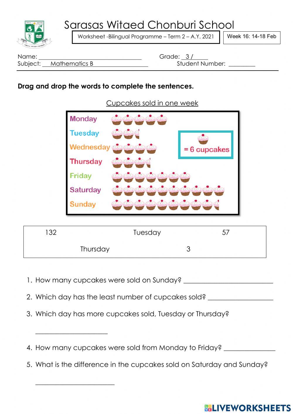 Picture Graph B worksheet | Live Worksheets