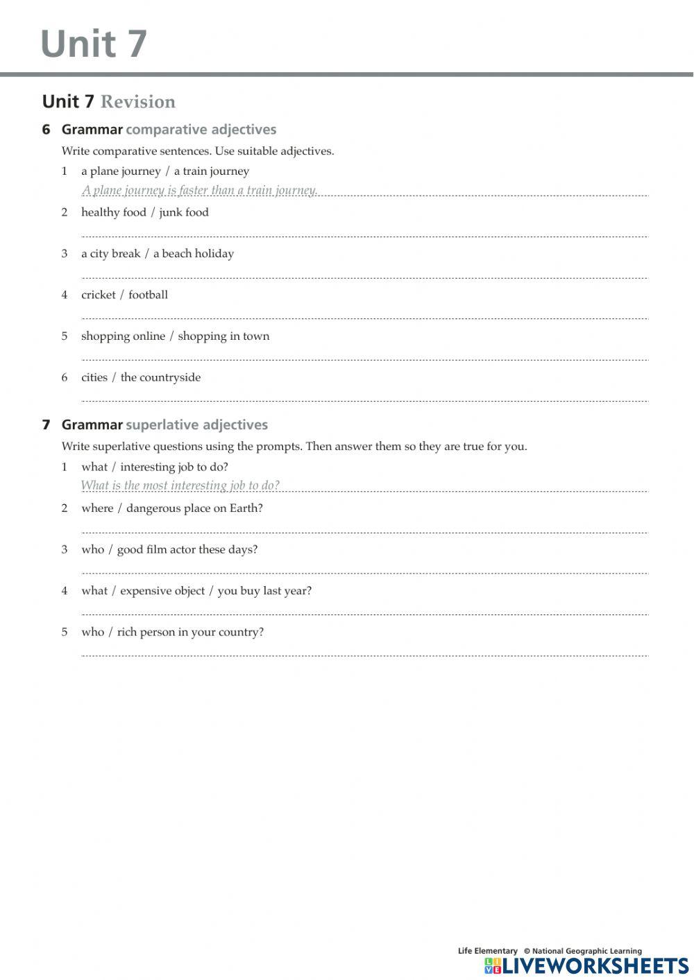 Book 2 unit 7 revision 7213582 | ZAMponda | Live