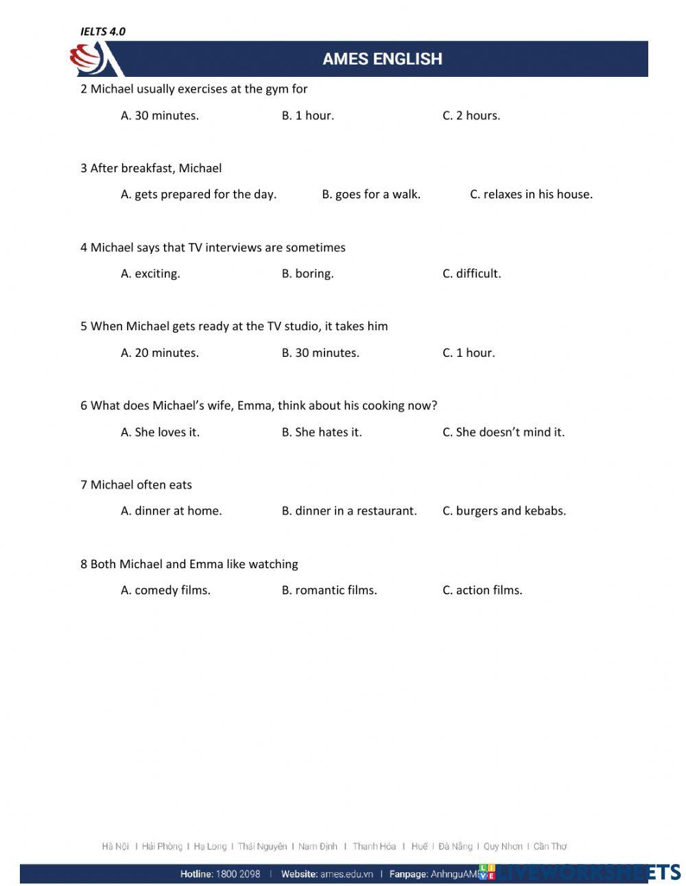In-class practice - MCQ .D worksheet | Live Worksheets