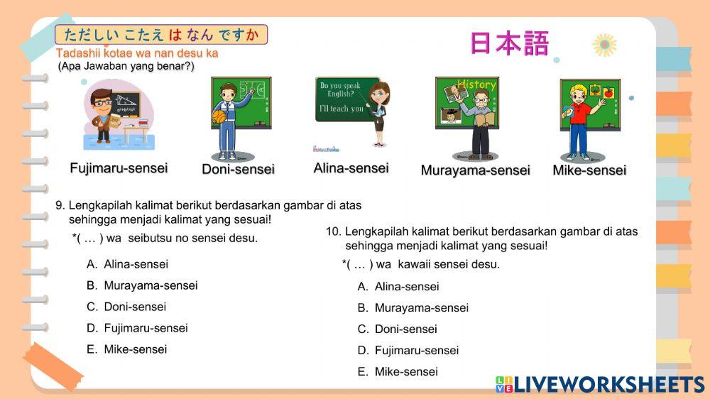 KELAS X IPA - PH 1 NIHONGO BAB 9 4015995 | ivolynia