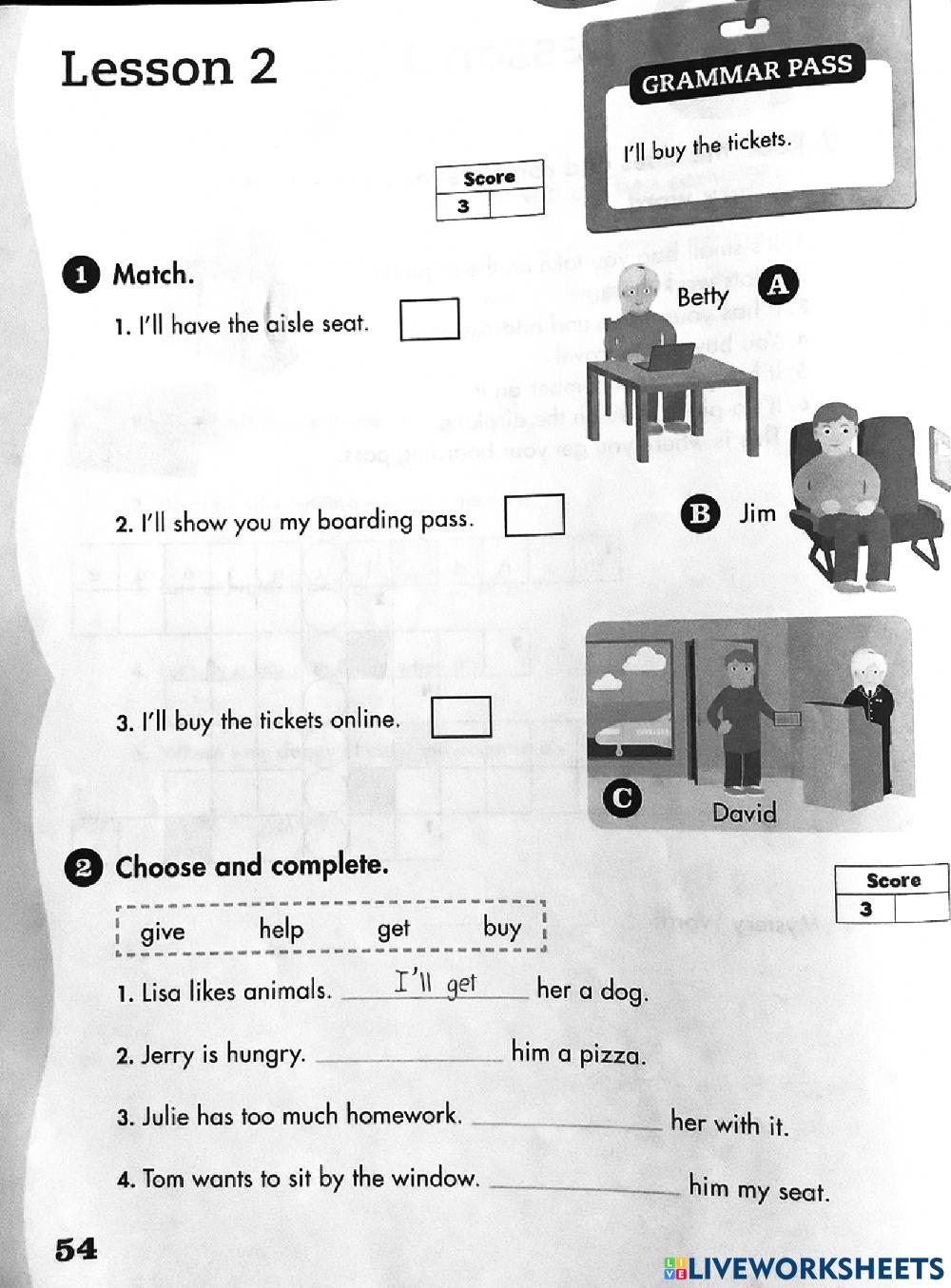 Will online exercise for 6 | Live Worksheets