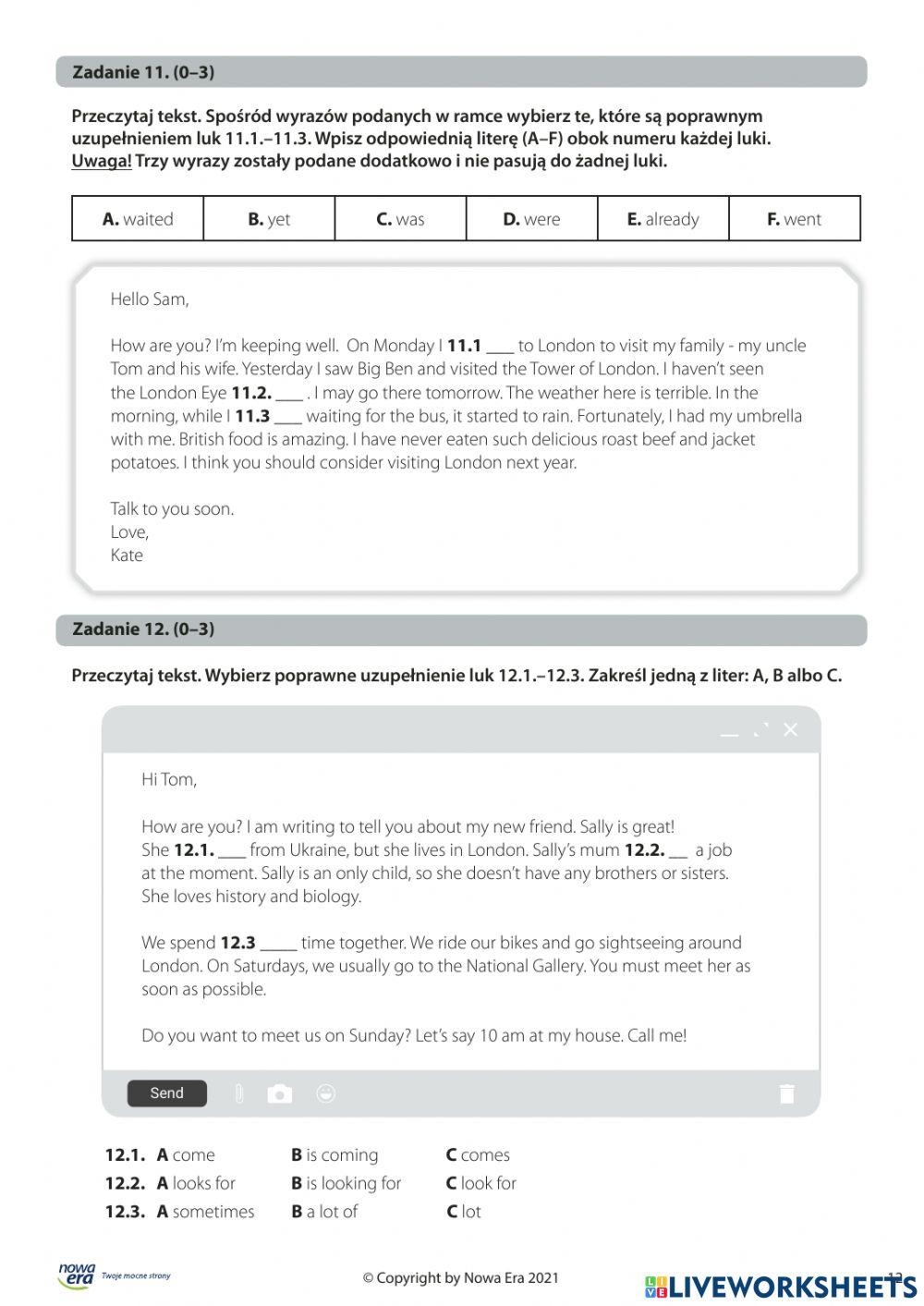 egzamin 14.02b 6833230 | JolaM | Live Worksheets