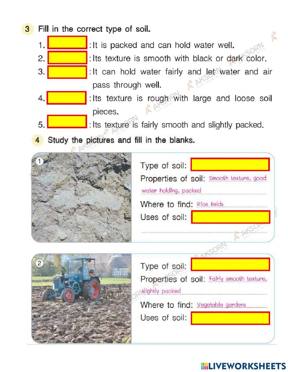 Chapter Test 1 - Soil online exercise for | Live Worksheets