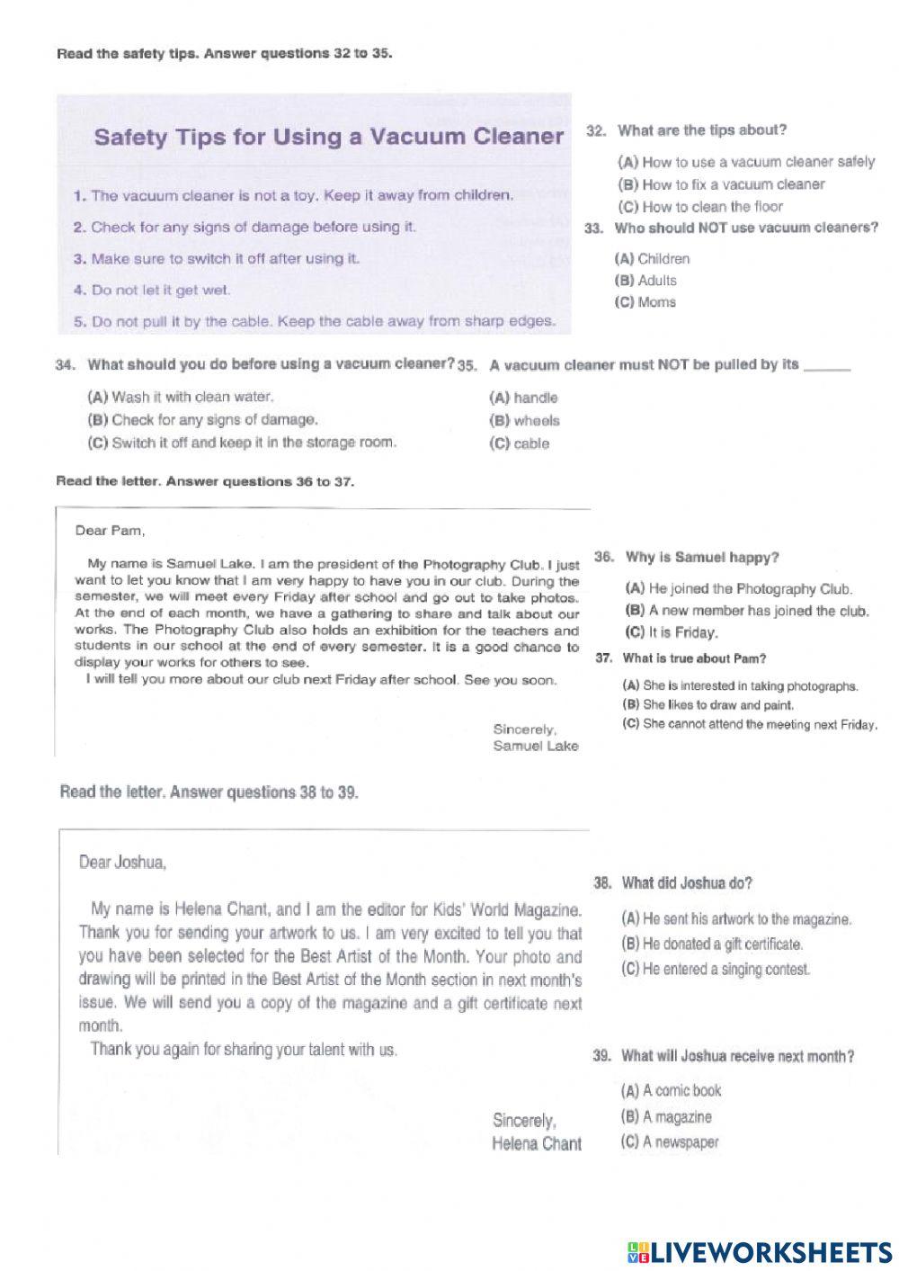 Teacher Jennifer TP S1 practice test 3 worksheet | Live Worksheets