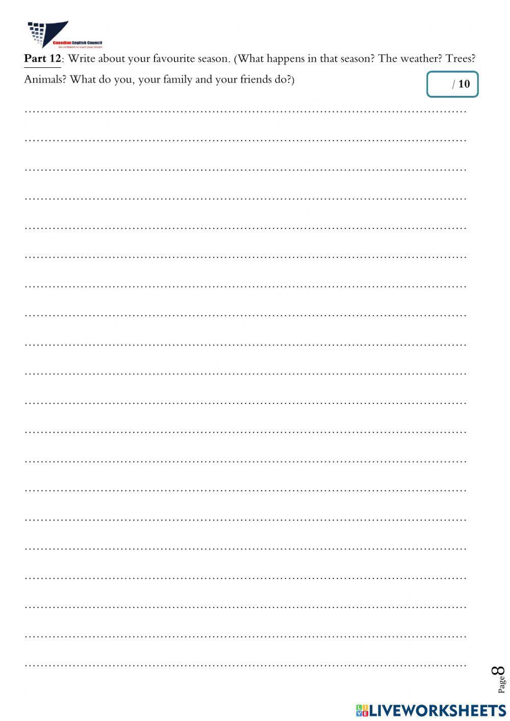 D1 Test Unit 7-8 worksheet | Live Worksheets