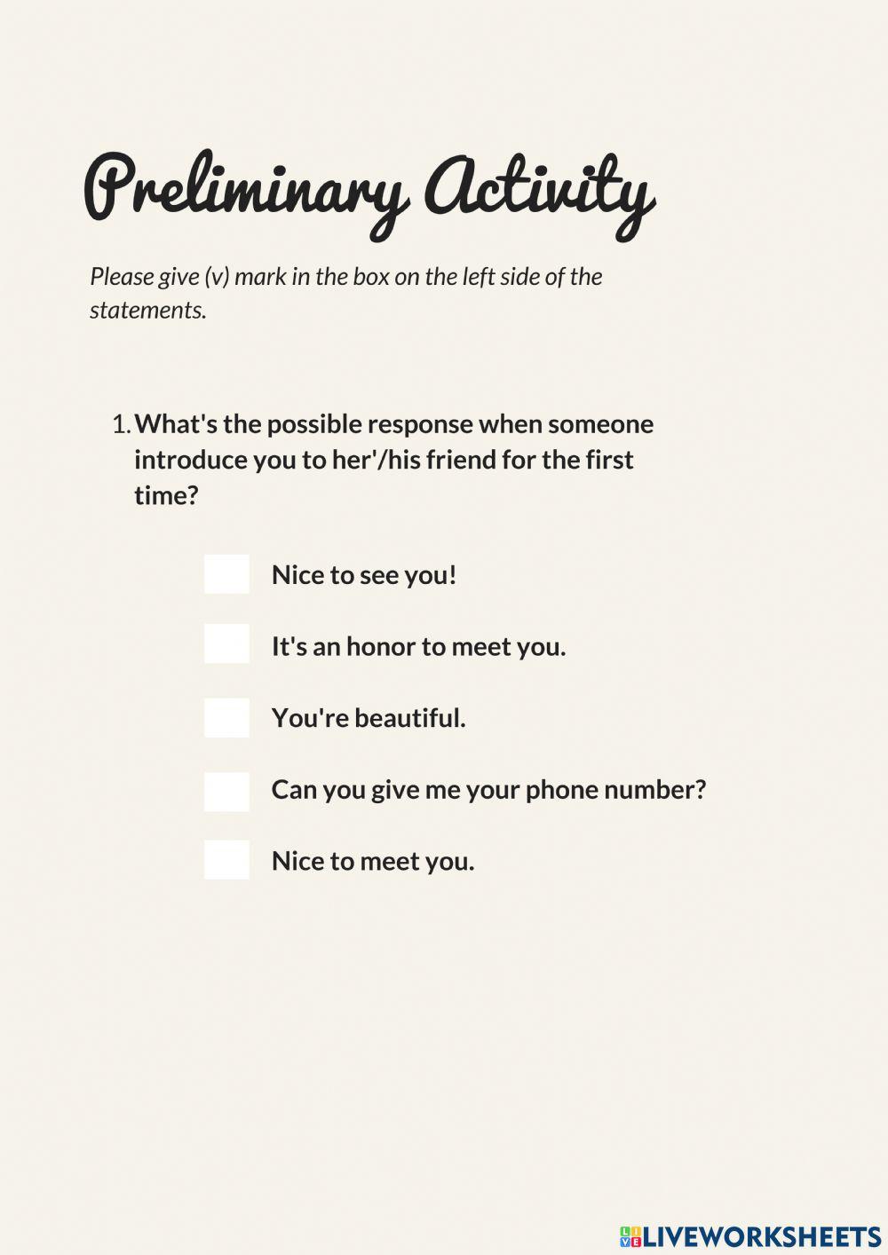 5 online exercise for | Live Worksheets