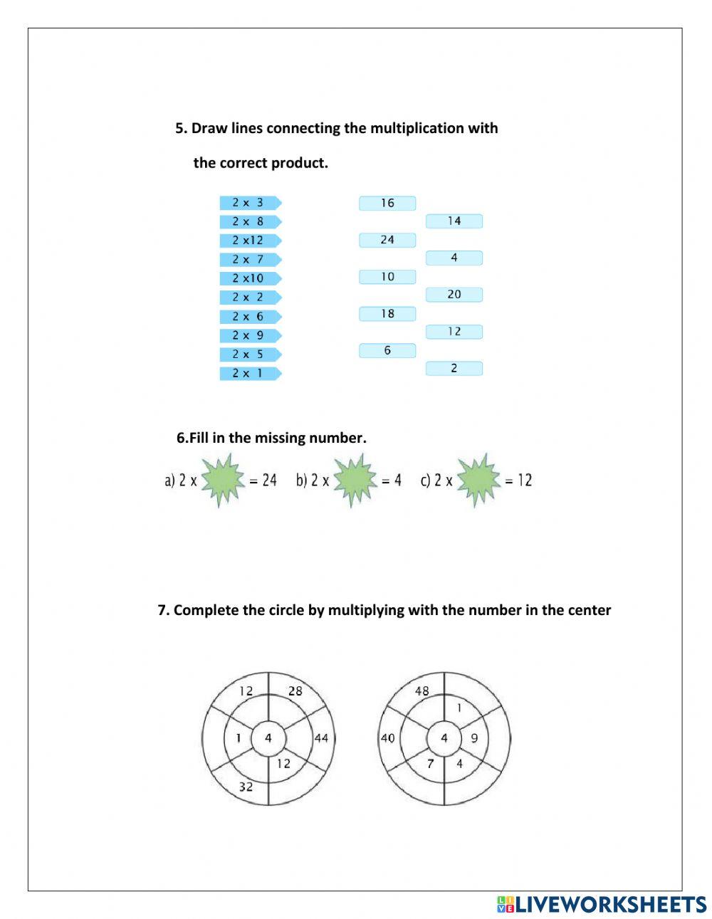 Math revision online exercise for | Live Worksheets