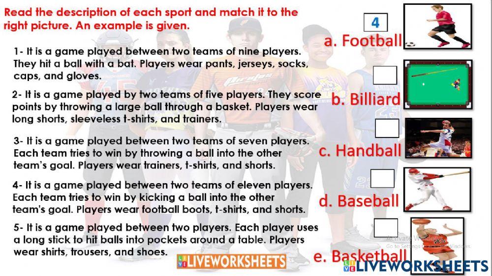 Uniform online worksheet | Live Worksheets